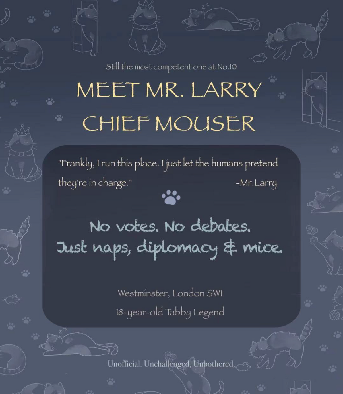 Chief Mouser Larry - Fridge Magnet – THEKPC
